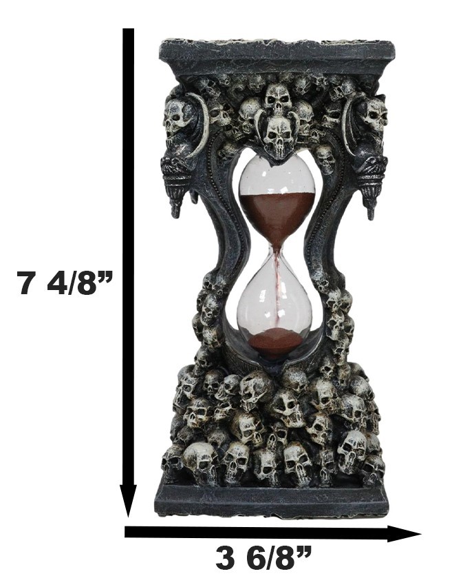 Gothic Graveyard Morphing Cranium Skulls Invertible Pillar Sand Timer ...