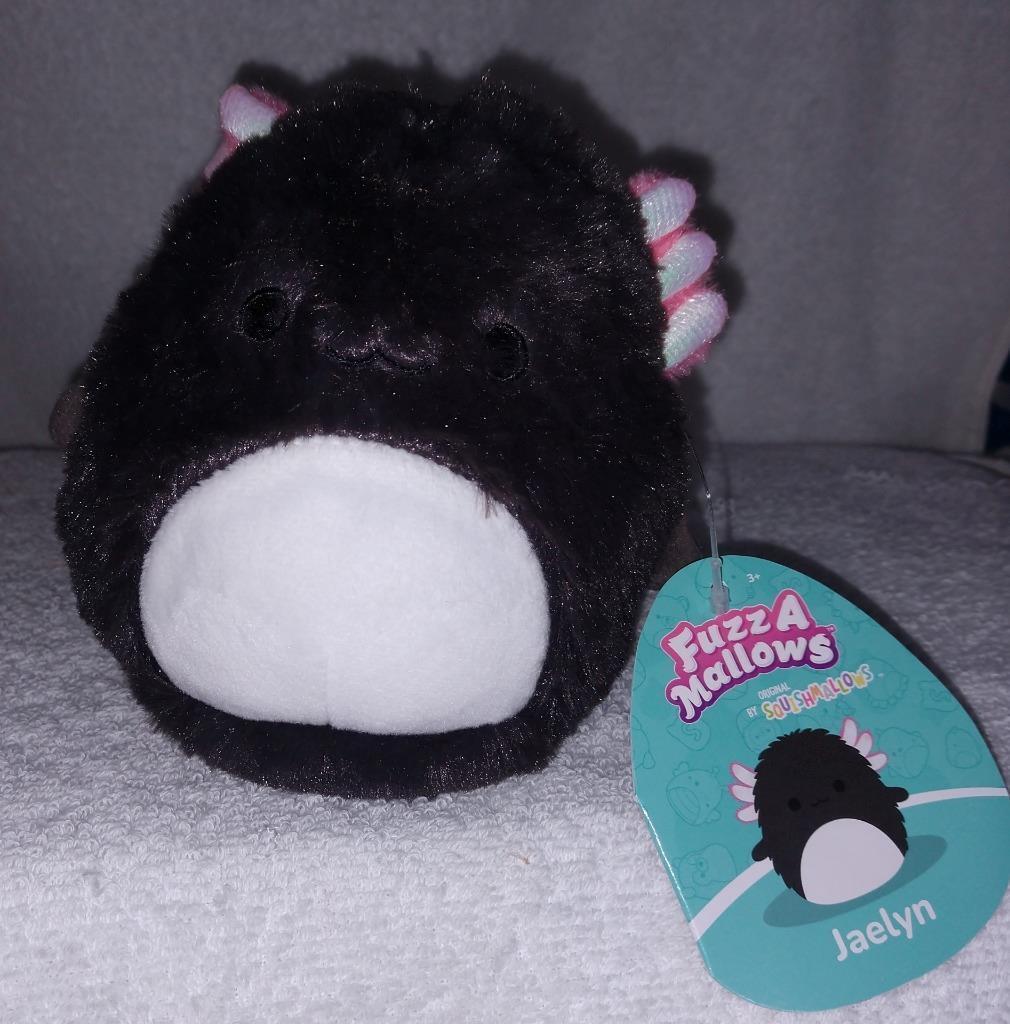 Squishmallows FuzzAMallows Jaelyn the Black Axolotl 5" Plush NWT - Other