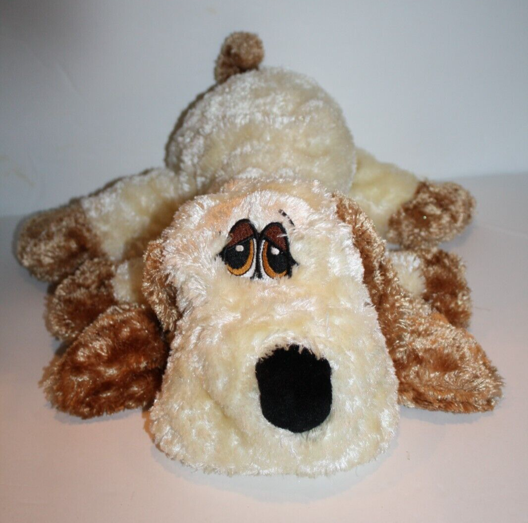 Dan Dee Floppy Pal Cream Brown Ears Puppy Dog 17" Plush Lying Stuffed ...