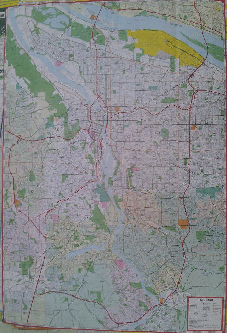 Portland Gresham 27 x 39 Laminated Wall Map (G) - Maps & Atlases