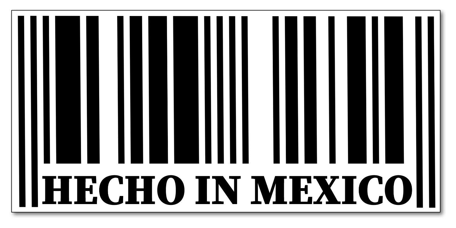 Made In Mexico Barcode JDM UPS Mexican Hecho EN Vinyl Sticker Decal 4 ...