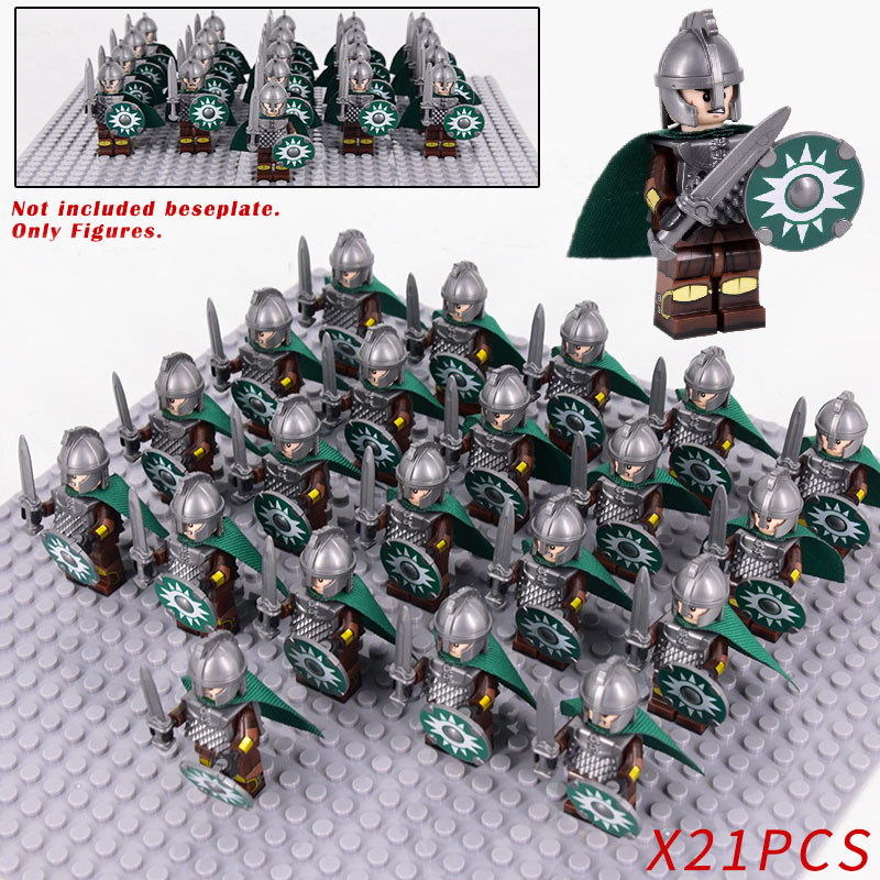 LOTR Rohan Royal Guards Heavy Short Swords Army 21 Minifigures Set - Building Toys & Blocks