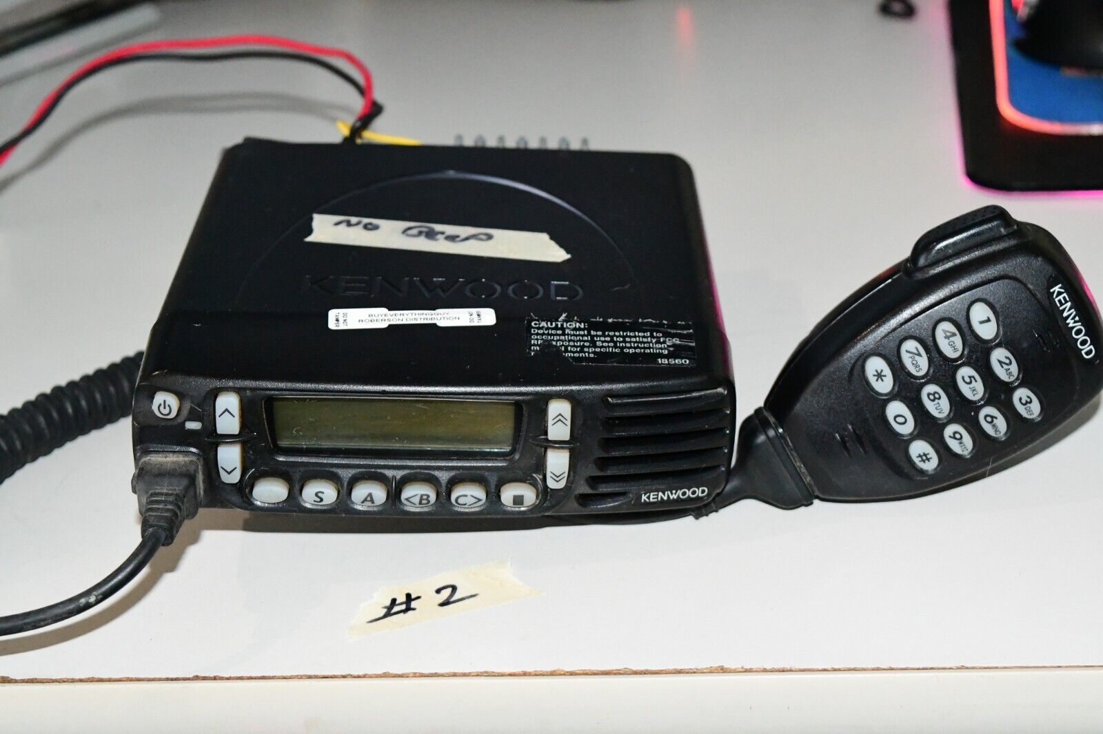 Kenwood TK-7180H-K 136-174 MHz VHF 50w Two Way Radio w KMC-36 Mic (READ) #2 - Two-Way Radios