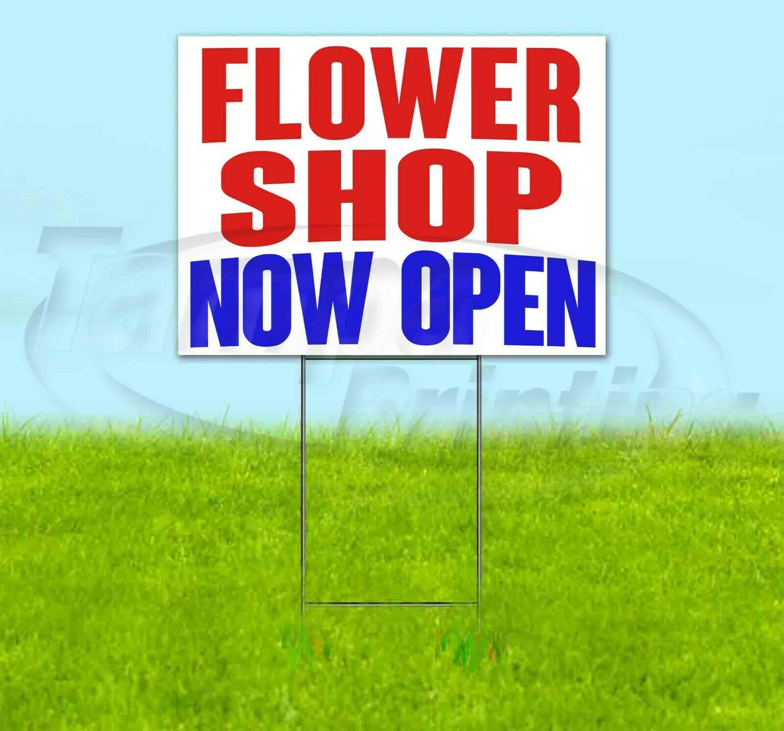 FLOWER SHOP NOW OPEN Yard Sign Corrugated Plastic Bandit Lawn ...
