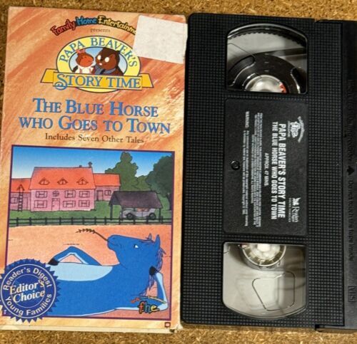 Vintage Papa Beaver's Story Time VHS The Blue Horse Who Goes To Town ...