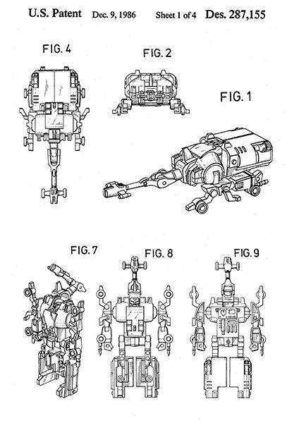 1986 - Bombshell - Insecticons - Transformers Robot - Patent Art Poster ...