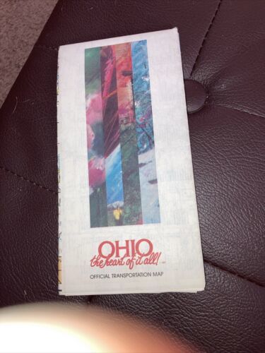 1987 Official State Highway Transportation City Street Road Map Of Ohio ...
