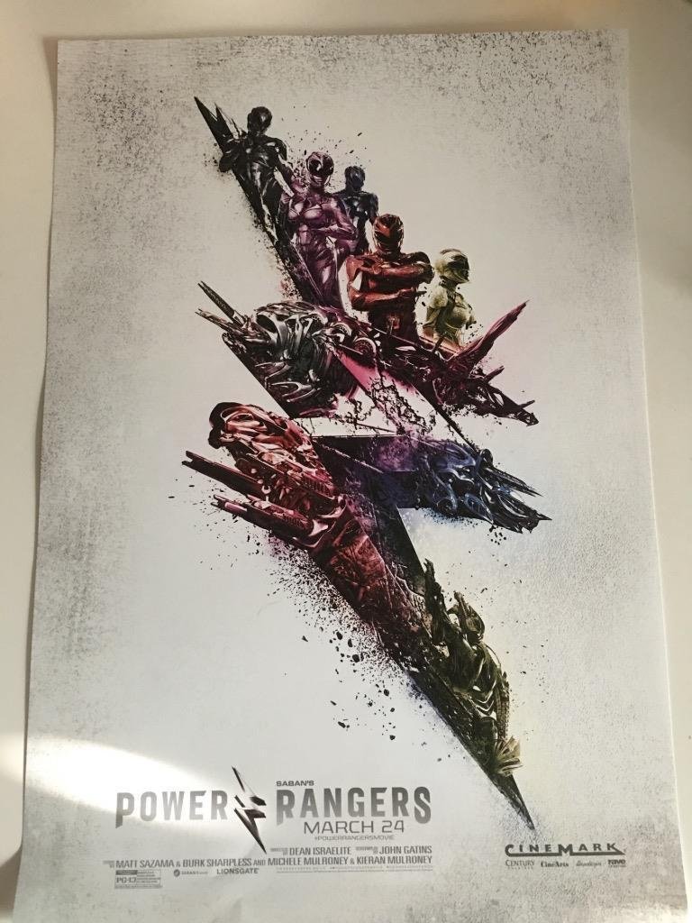 POWER RANGERS 13"x19.5" Original Promo Movie Poster 2017 MINT Cinemark ...