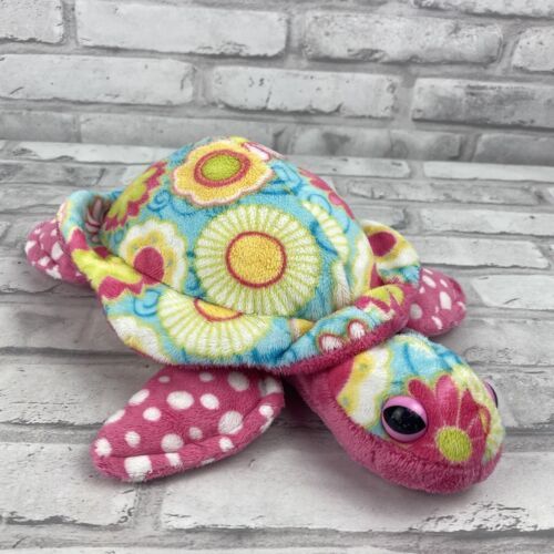 Douglas The Cuddle Toy Bright Pink w Turquoise & Yellow Floral Plush ...