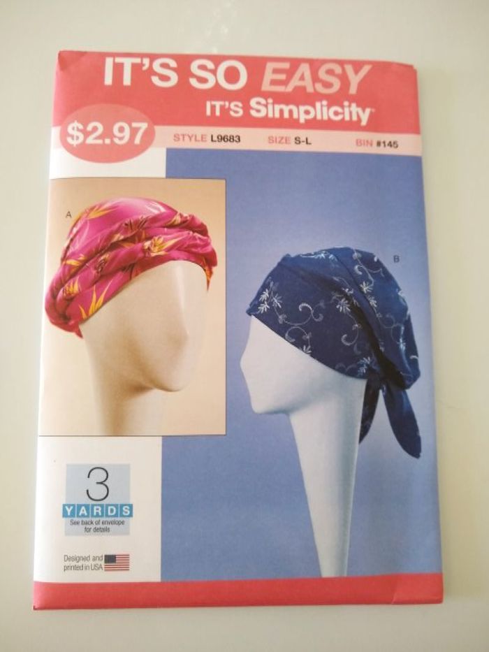 Simplicity L9683 Misses' Headwraps – Sew Simple Pattern (2022) – FF UC ...