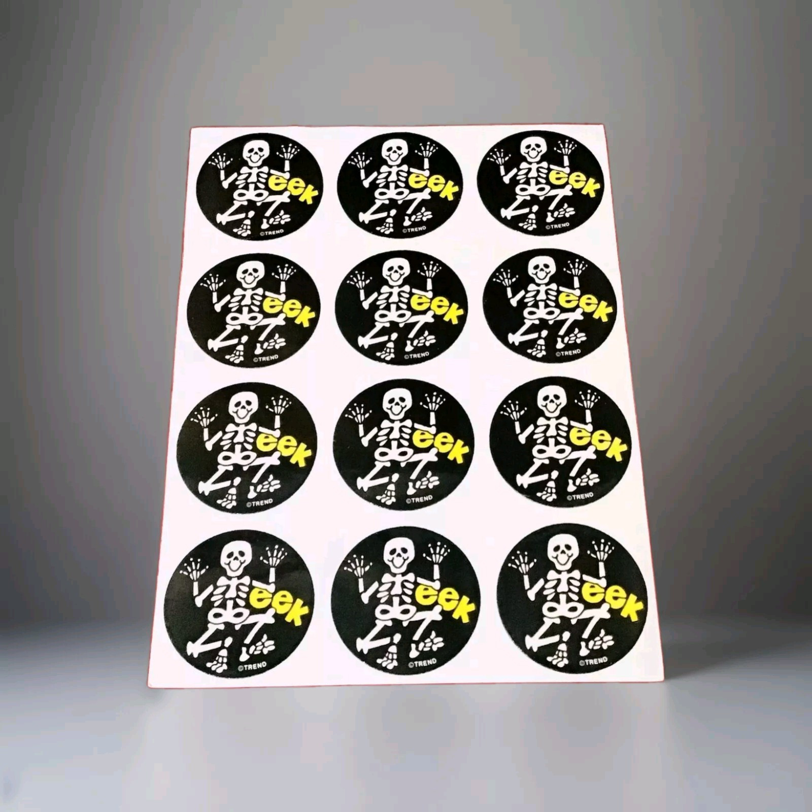 Vintage Trend 1980s Smelly Stickers SKELETON Scratch Sniff Full Sheet ...