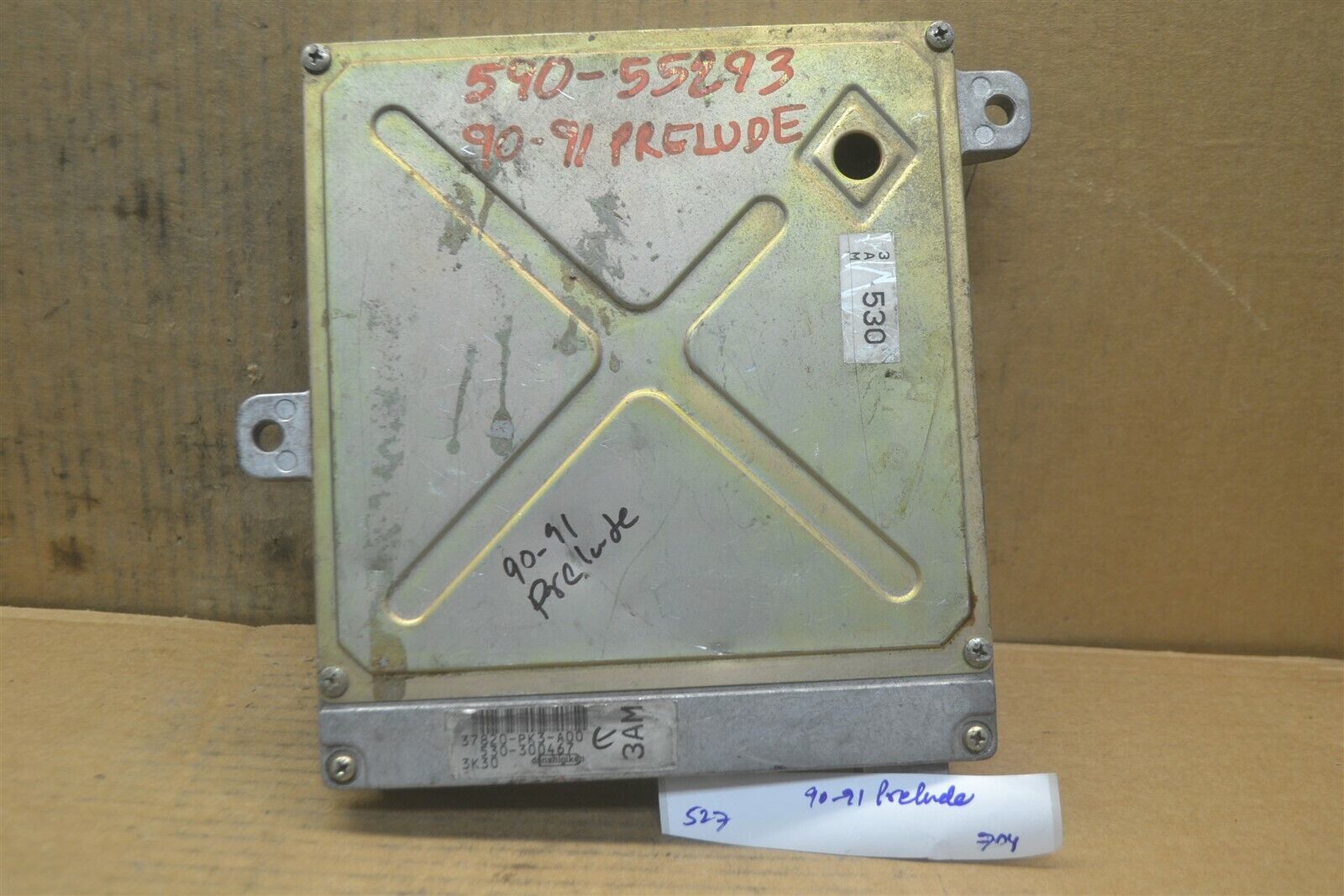 90-91 Honda Prelude Engine Control Unit ECU 37820PK3A00 Module 527-7d4 ...