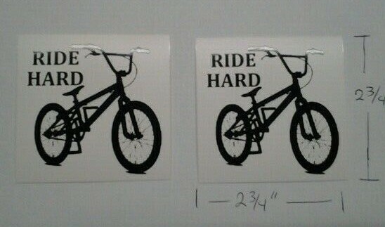 FMG Ride Hard Bmx 2 Stickers 2 34 X 2 34 Quality Indoor Outdoor Vinyl ...