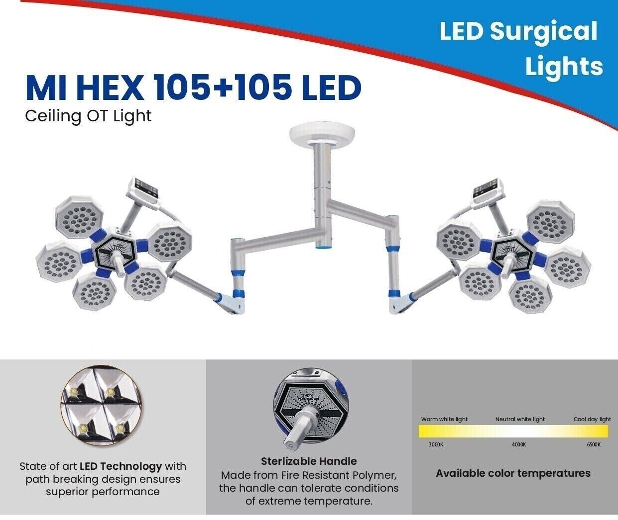 New LED OT Light Examination & Surgical Operating Room Operation ...