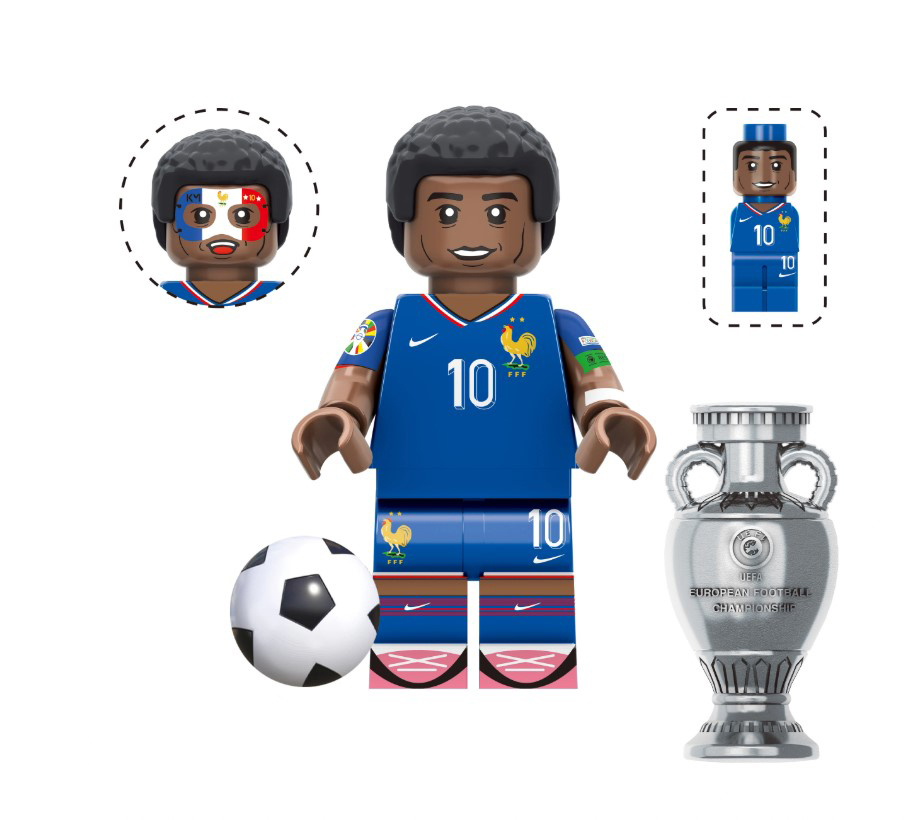 Building Kylian Mbappe Soccer Player World Cup V3 Minifigure Custom ...