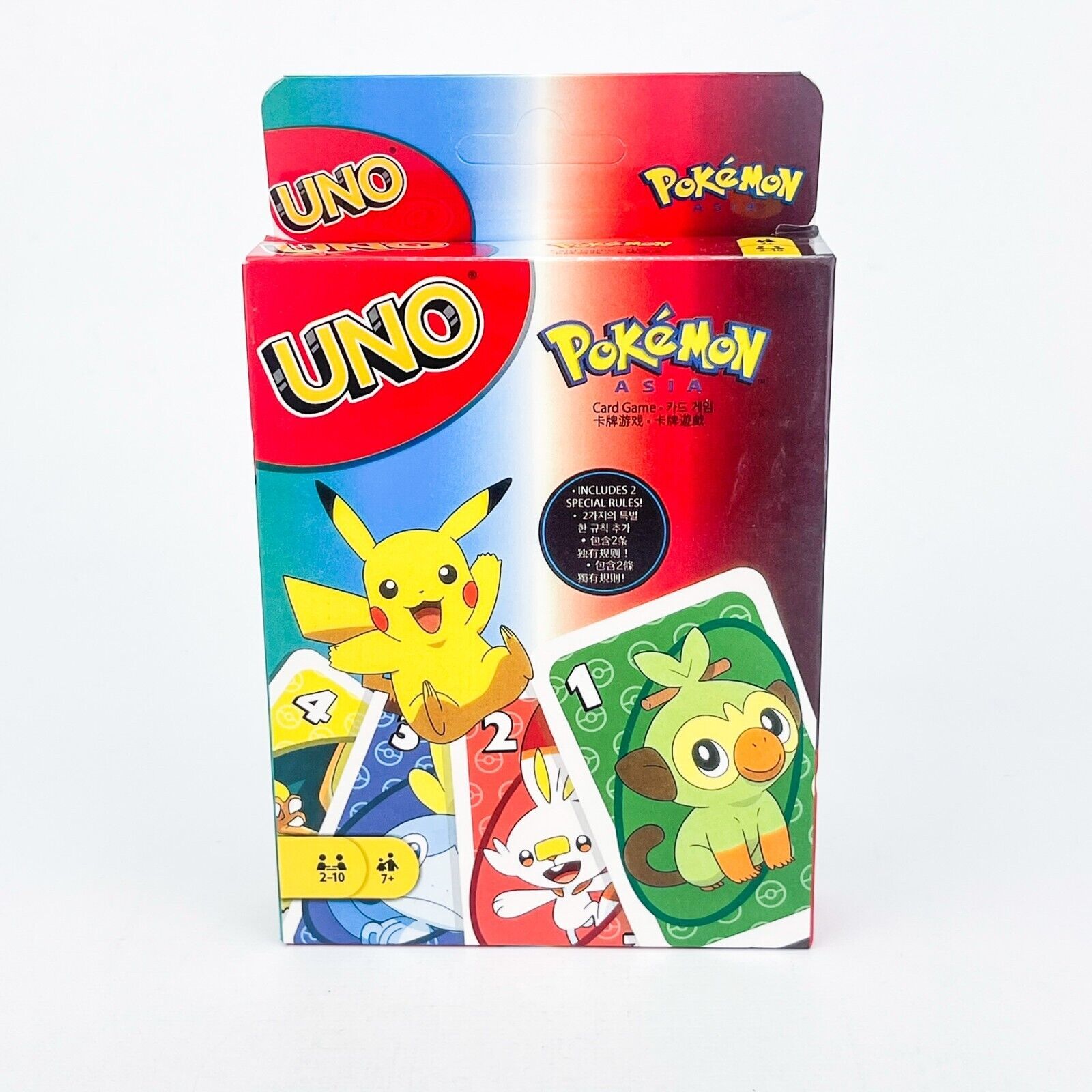 UNO Pokemon Themed Playing Card Game Pikachu Gen VIII Sword Shield ...