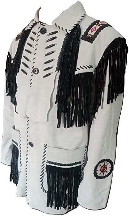 White Western Style Bone Bead Patches Finished Cow Leather Black ...