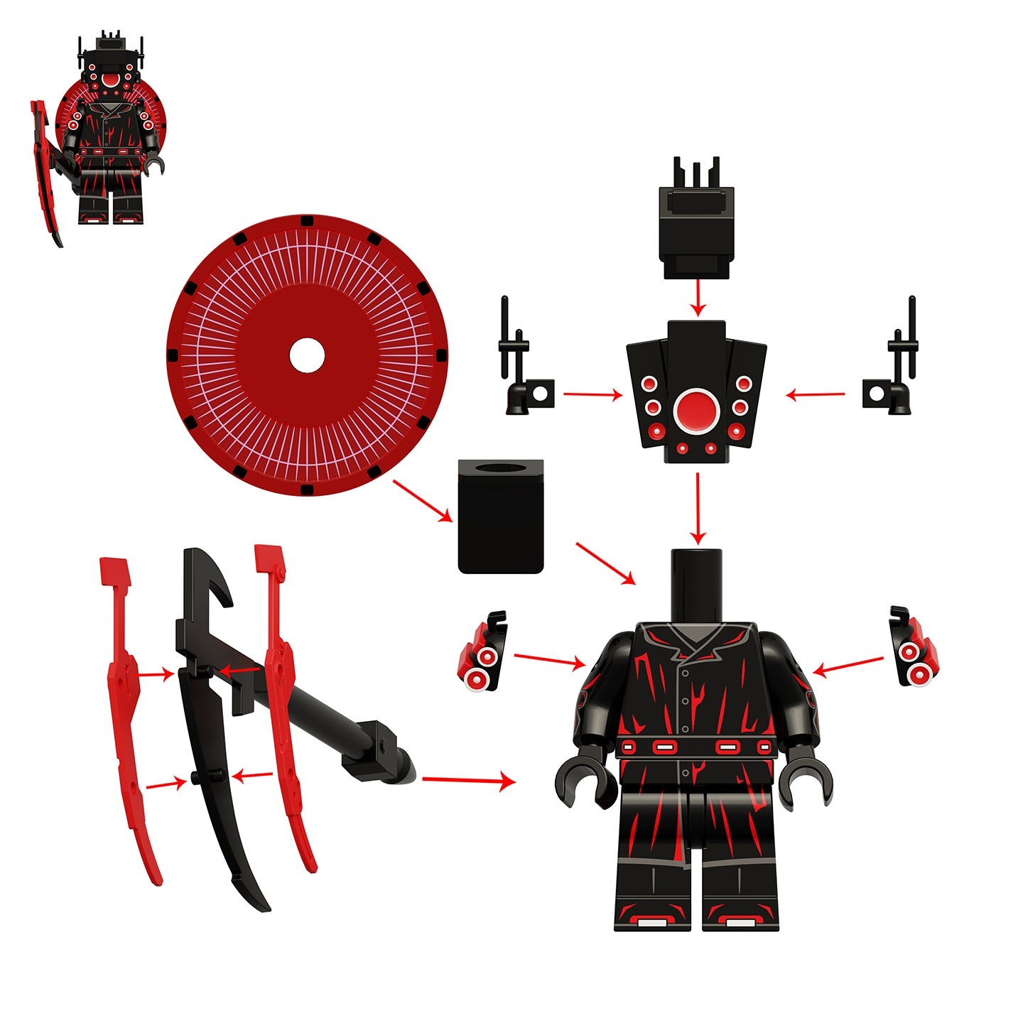 Executioner Speakerman Skibidi Toilet Minifigures Minifigs Toy Gift ...