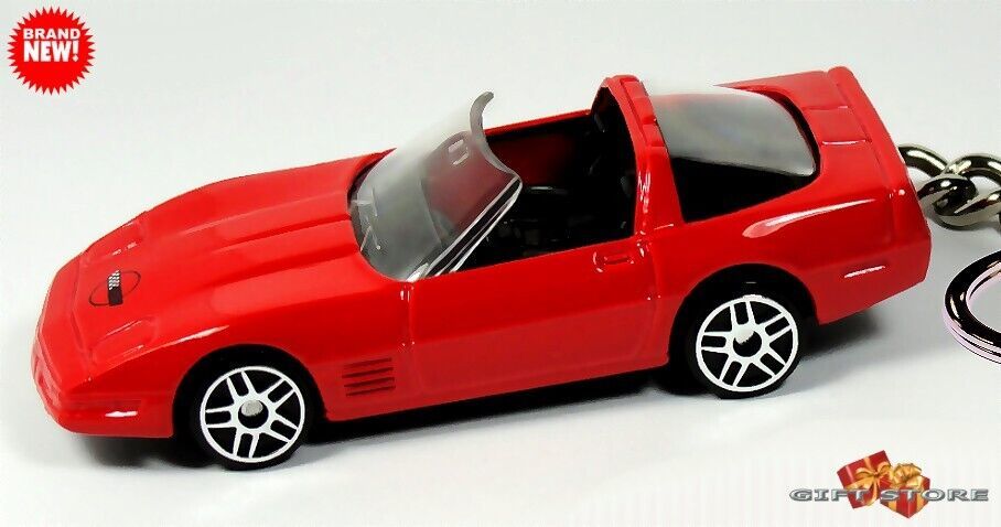 VERY RARE KEY CHAIN RED CHEVY CORVETTE ZR-1 C4 T-TOP CUSTOM NICE GIFT ...