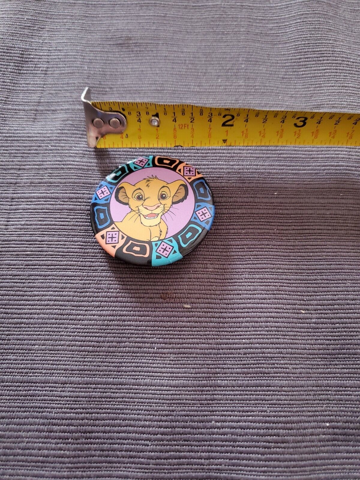 RARE - Disney Lion King Simba Pin - 1.75" Diameter - Contemporary (1968 ...
