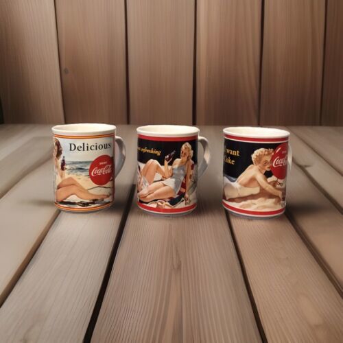 Vintage 1987 Coca Cola Through The Years Coffee Mugs 1943 & 1950 & 1952 ...