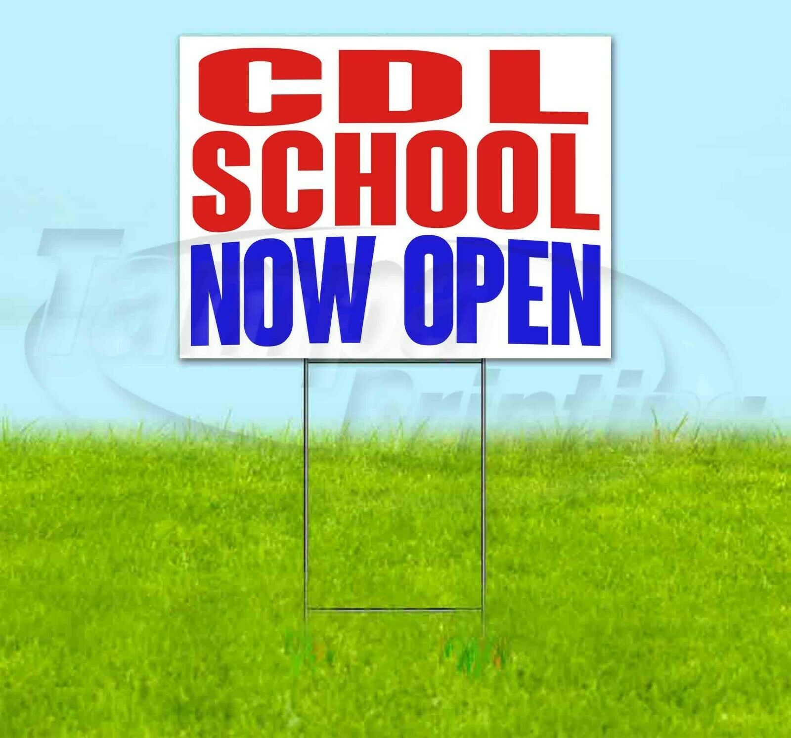 CDL SCHOOL NOW OPEN Yard Sign Corrugated Plastic Bandit Lawn Decoration ...