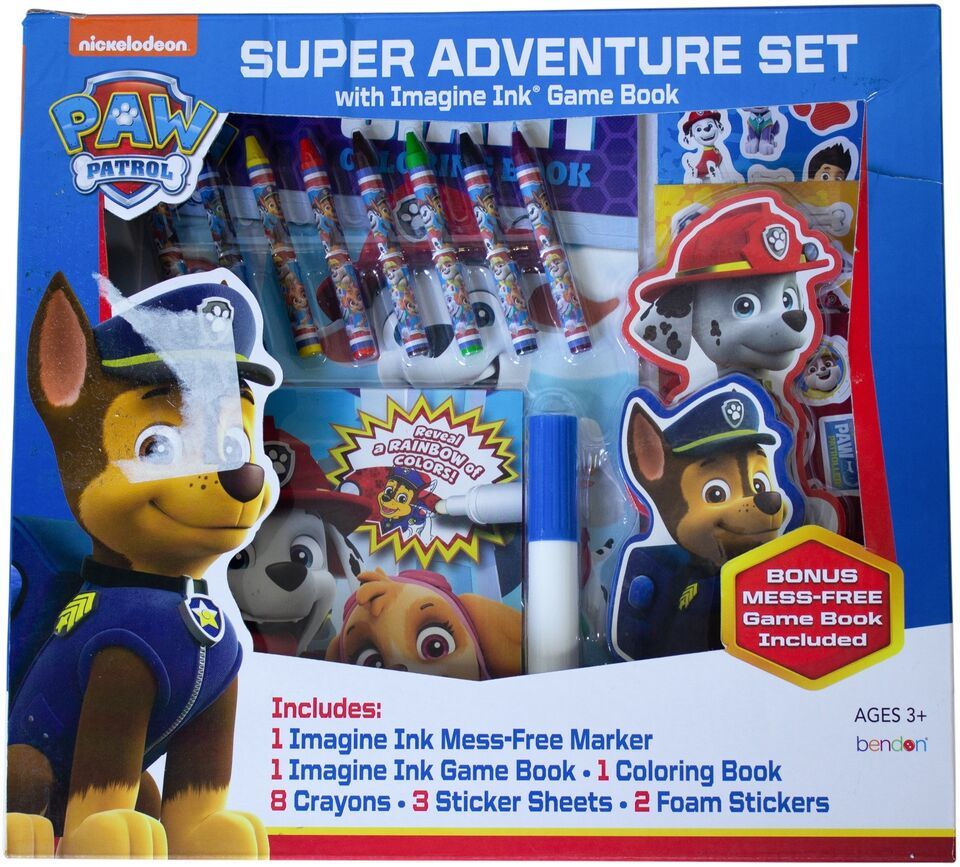 PAW PATROL Super ADVENTURE SET Imagine Ink Coloring Book Kids NEW In ...