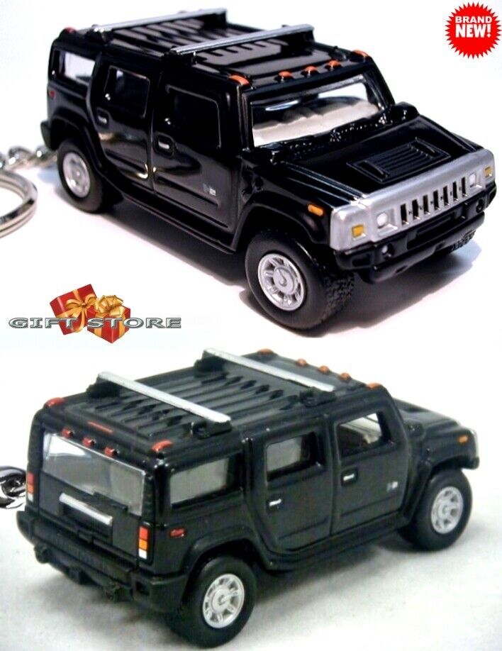 RARE HTF KEY CHAIN RING TRIPLE BLACK HUMMER H2 BRAND NEW CUSTOM LIMITED ...