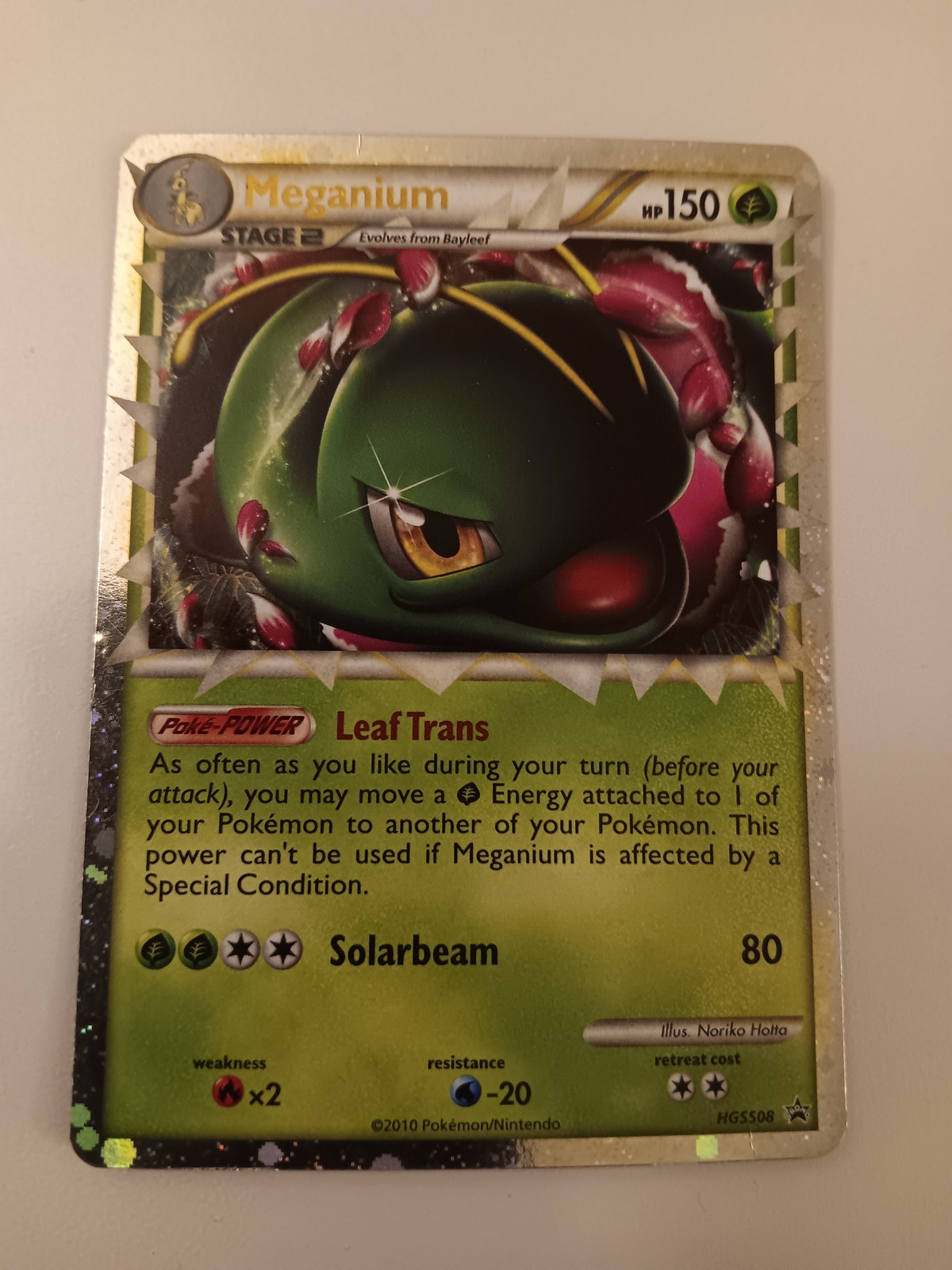 Pokemon 2010 HeartGold SoulSilver Promos Meganium Prime HGSS08 Single ...