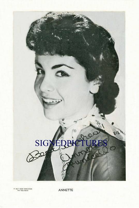 ANNETTE FUNICELLO SIGNED AUTOGRAPH AUTOGRAM 6x9 RP PHOTO THE MICKEY ...