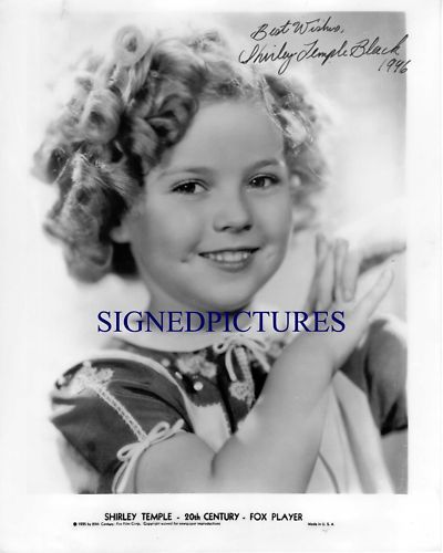 SHIRLEY TEMPLE SIGNED AUTOGRAPHED AUTOGAM AUTOGRAPH 8X10 RP PHOTO VERY ...