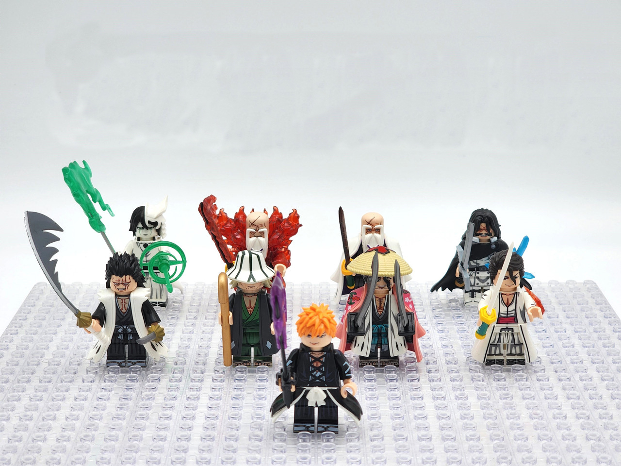 9pcs Bleach TV series Ichigo Kurosaki Yamamoto Kenpachi Zaraki ...
