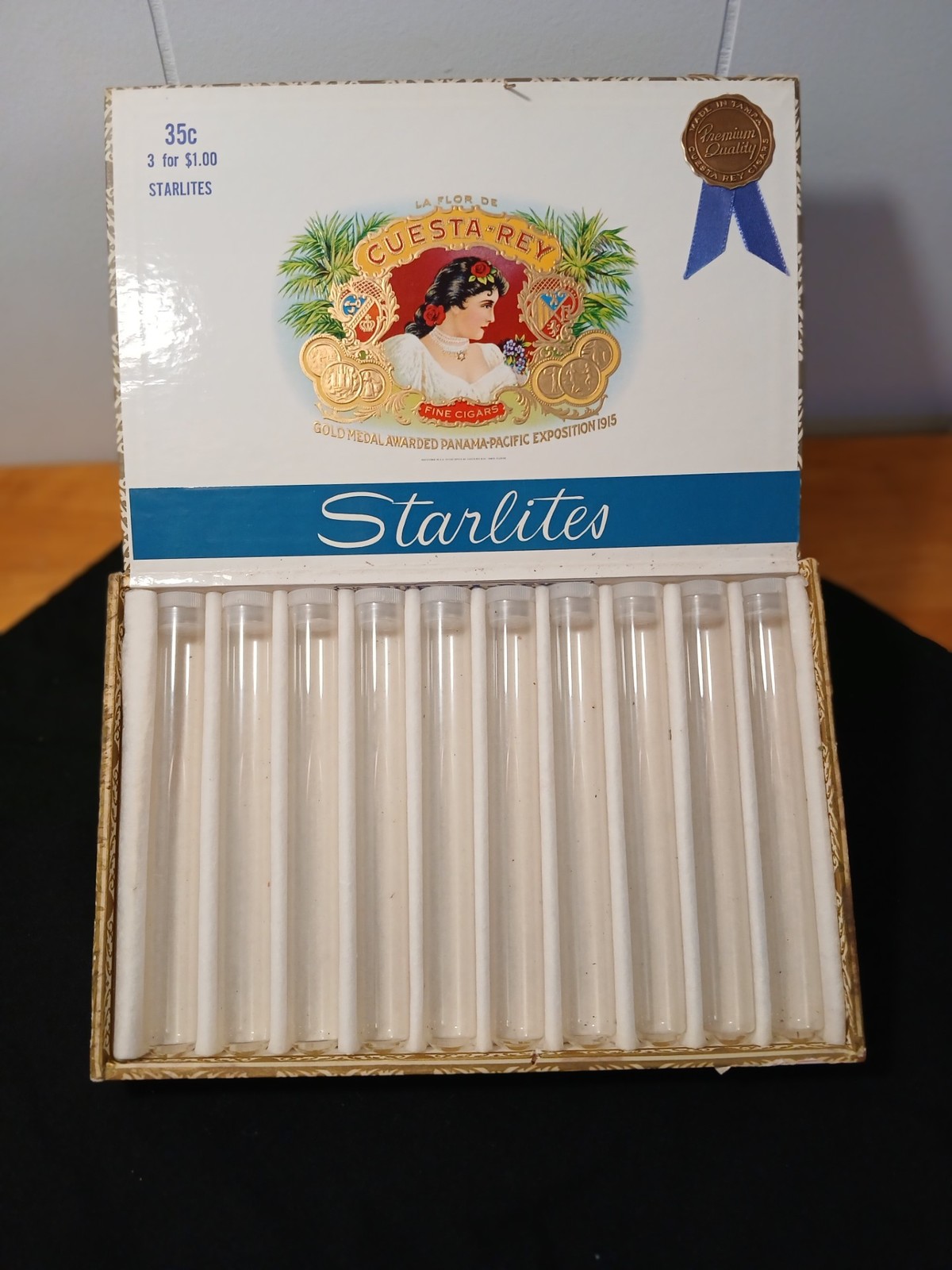 Old Vintage Cuesta-Rey Cigar Box with glass tubes - Other