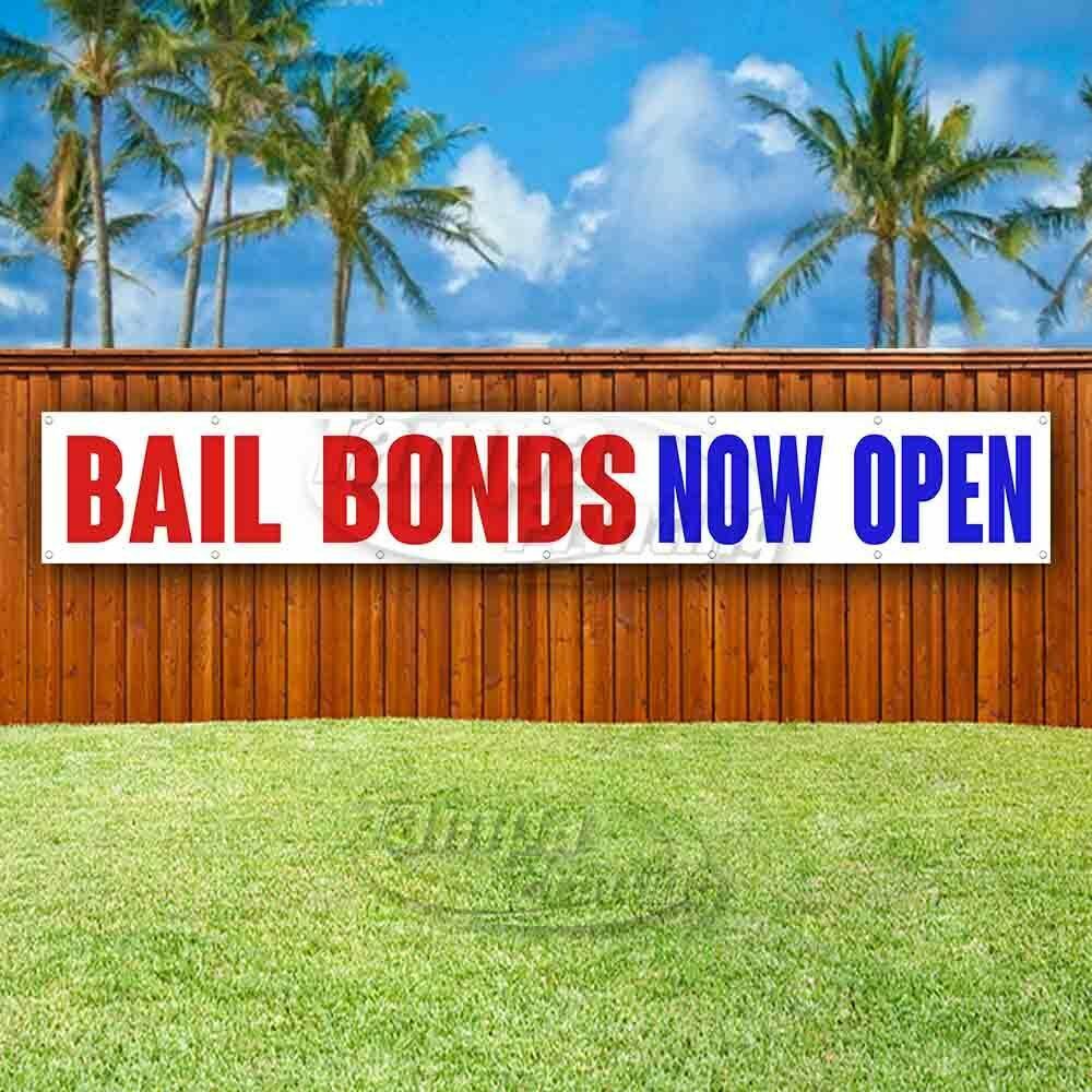 BAIL BONDS NOW OPEN Advertising Vinyl Banner Flag Sign LARGE HUGE XXL ...