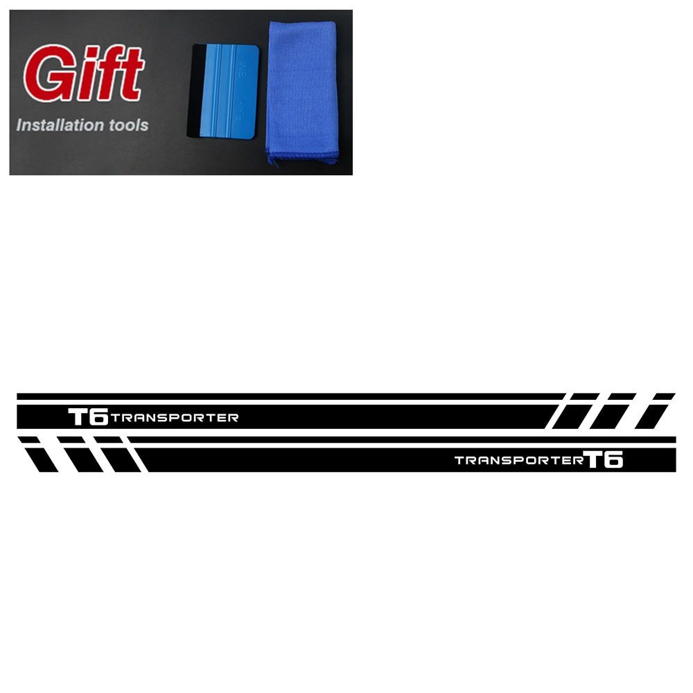 2pcs Side Stripes For VW Traner T5 T6 Door Side Skirt Stickers Camper ...