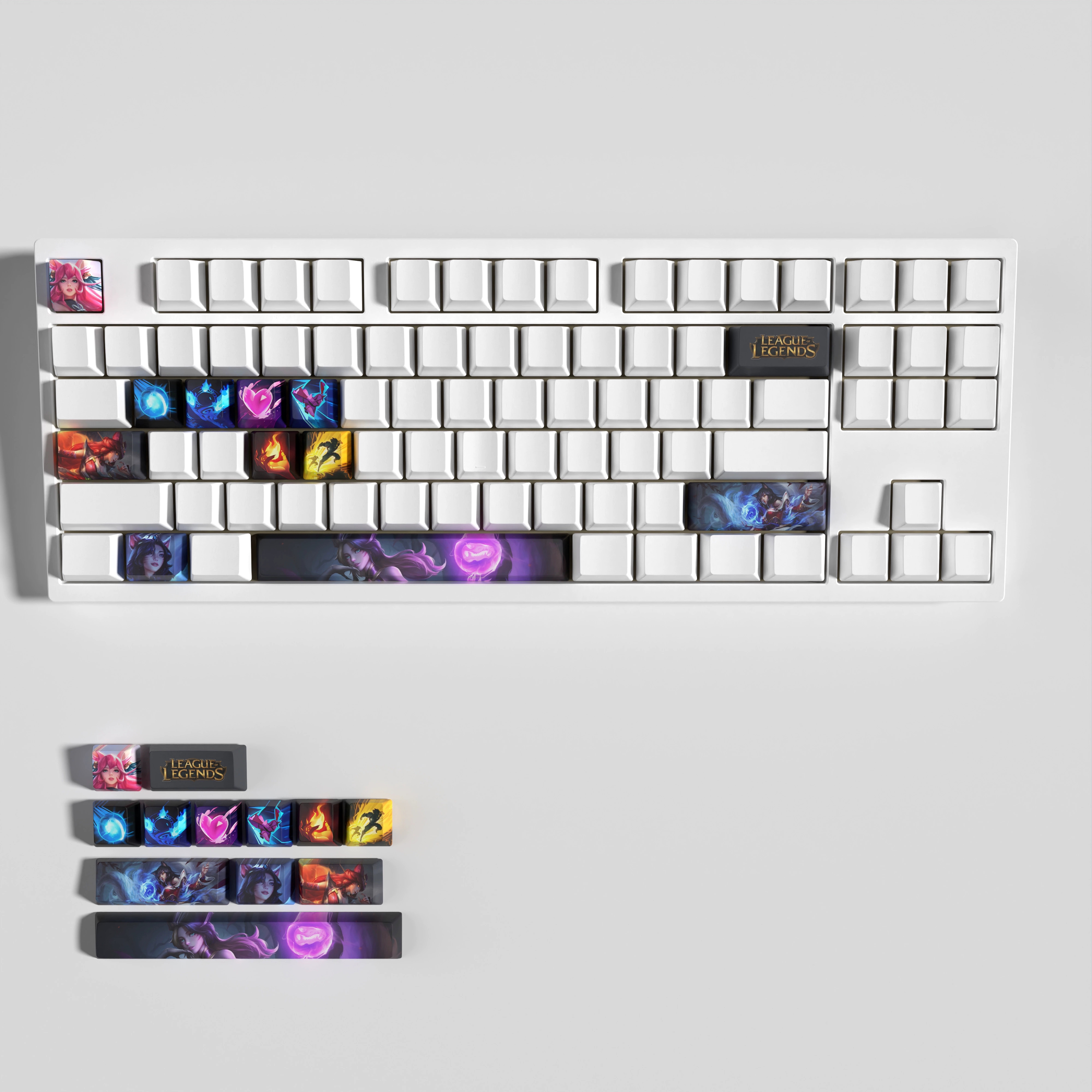 League of Legends Themed Keycaps Ahri PBT heat-sublimation keycaps 12 ...