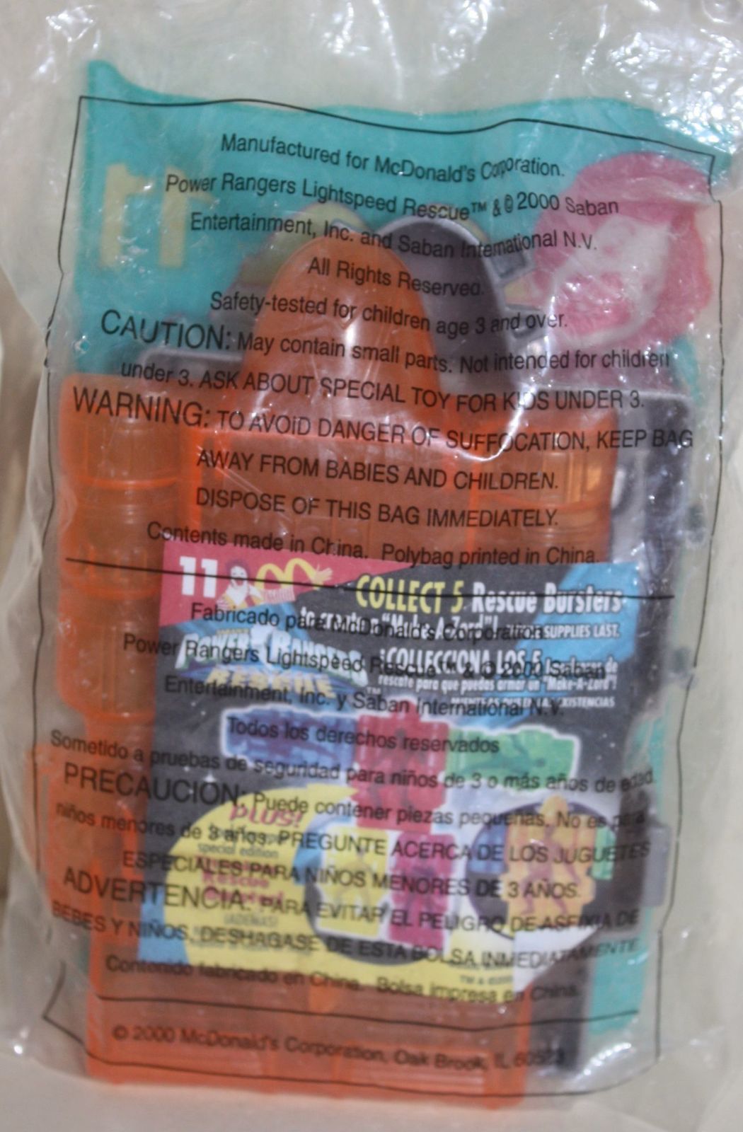 2000 McDonalds Power Rangers Rescue #11 Titanium Power Ranger in ...