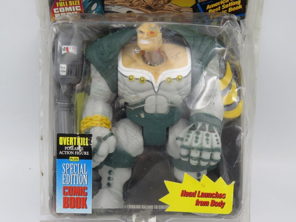 1994 Blue Spawn Overtkill Action Figure Todd McFarlane Comic BOX DAMAGE ...