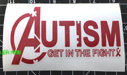 AUTISM AWARENESS DECAL STICKER VINYL autistic support benefit ribbon ...