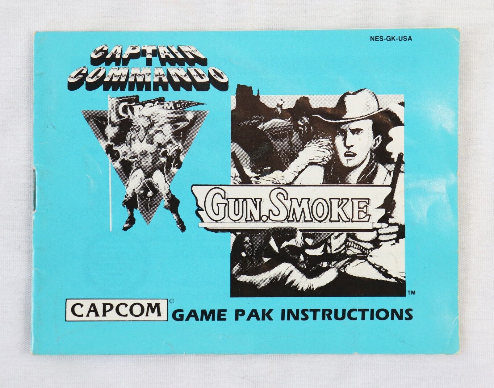 VINTAGE Nintendo NES Captain Commando Gunsmoke Instruction Manual - Manuals, Inserts & Box Art