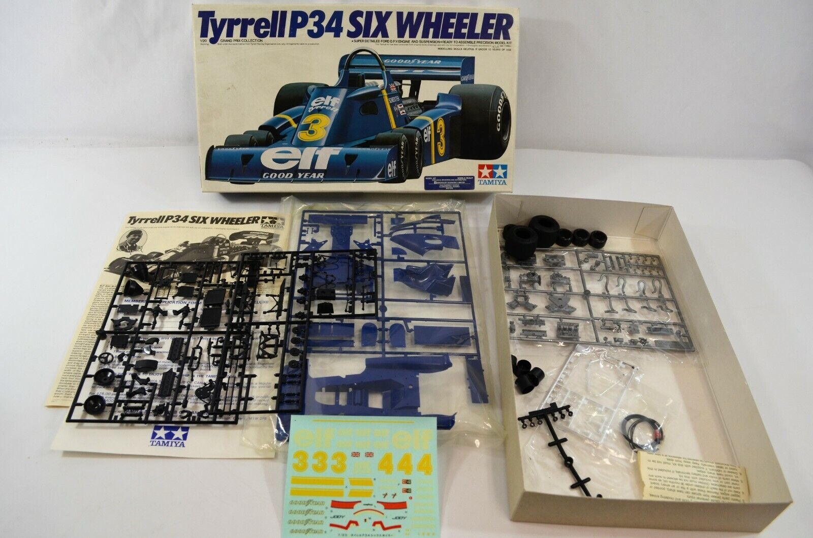 Tamiya Tyrrell P34 Six Wheeler Model Kit 1/20 Scale Grand Prix Elf Race ...