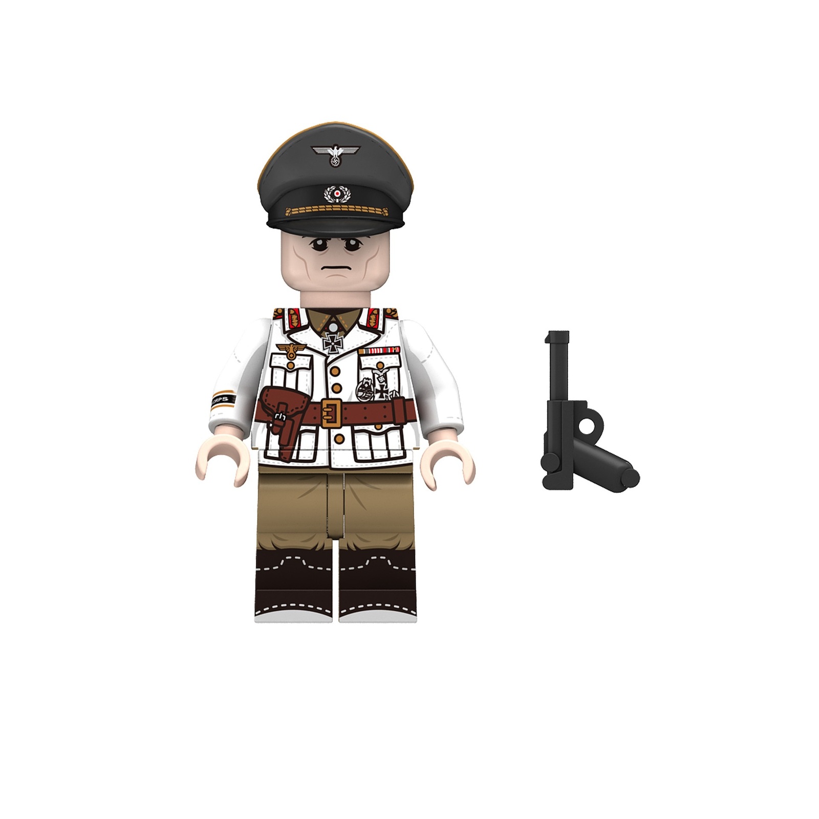 4pcs WW2 German Infantry Erwin Rommel Afrika Korps Minifigures Building ...
