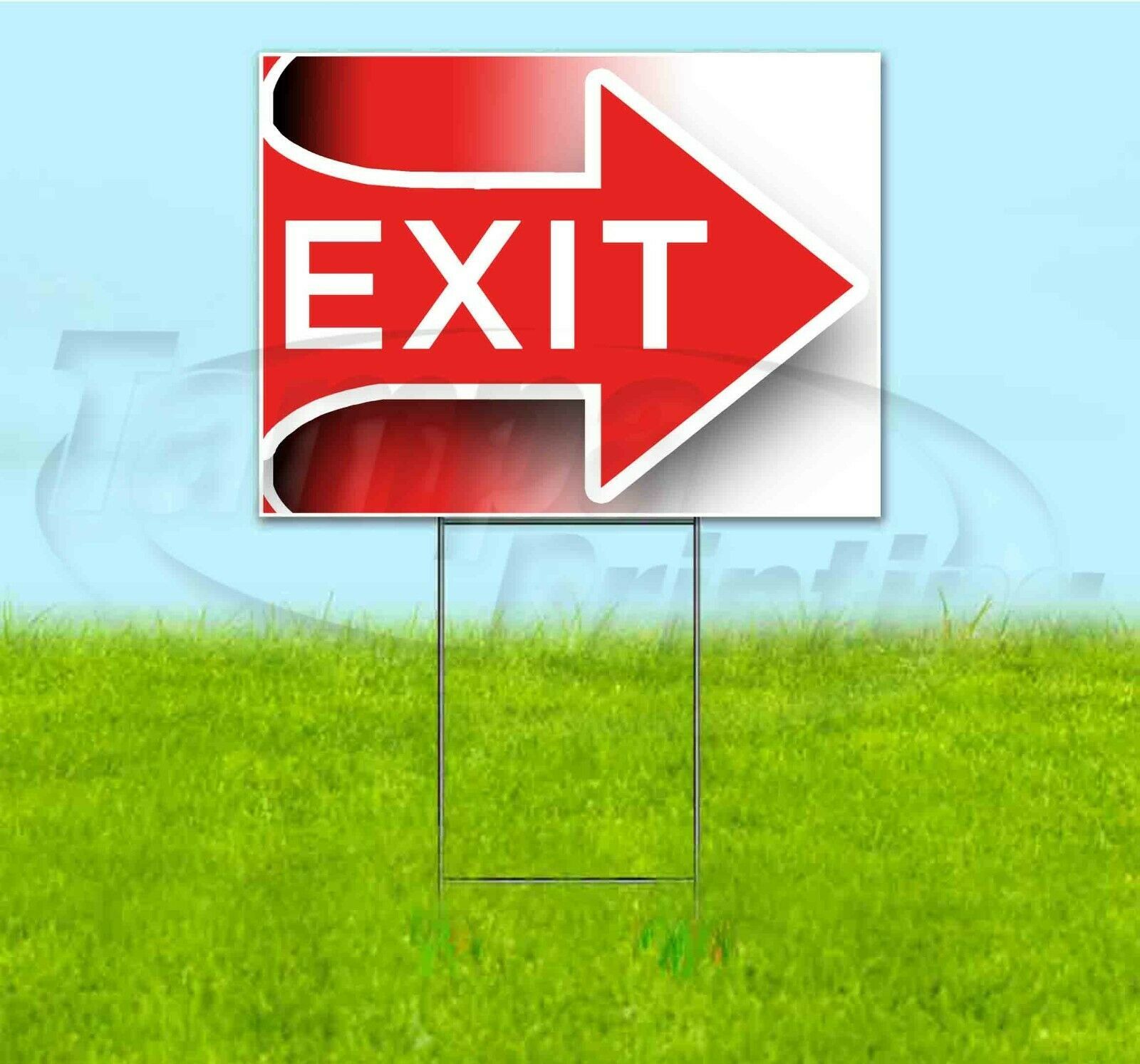 EXIT ARROW 18x24 Yard Sign WITH STAKE Corrugated Bandit USA BUSINESS ...