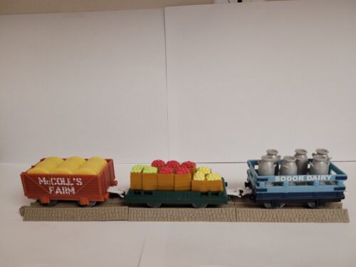 Thomas Trackmaster Farm Dairy Fruit Cars & Train Track Complete Set ...