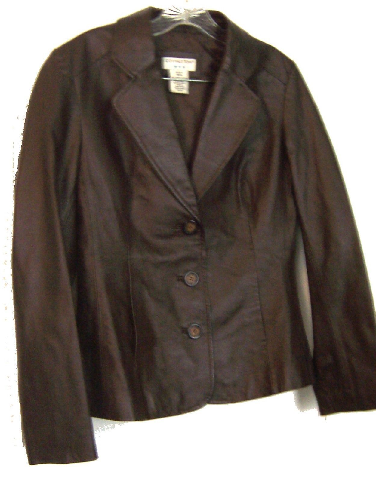 Sz S - Covington Dark Brown Leather Jacket 100% Genuine Leather - Suits ...