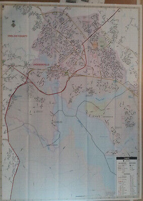 Jacksonville NC Laminated Wall Map (K) - Maps & Atlases