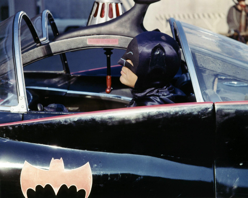 Batman Adam West great shot driving the Batmobile 16x20 Poster ...
