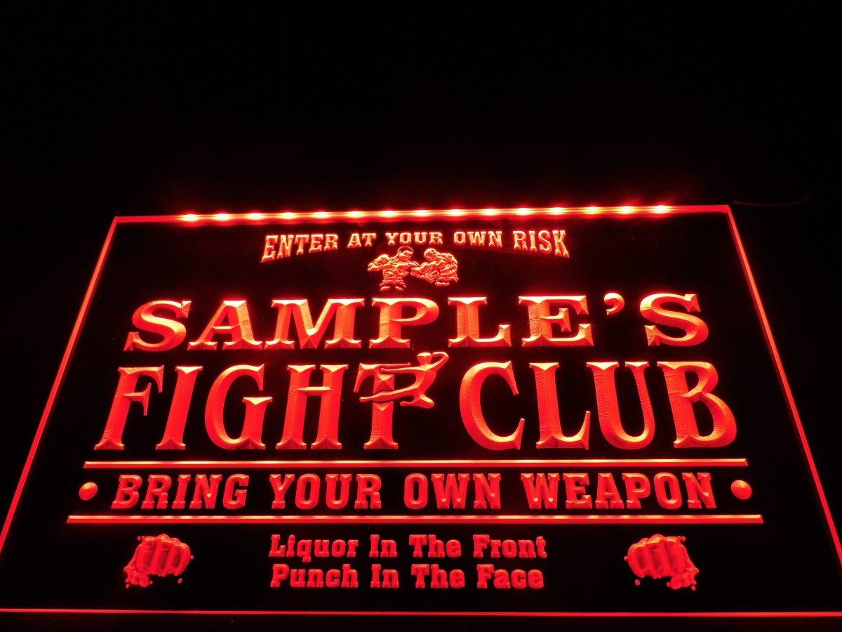 Customized Personal Name Fight Club Led Neon Sign Home Decor,Office ...