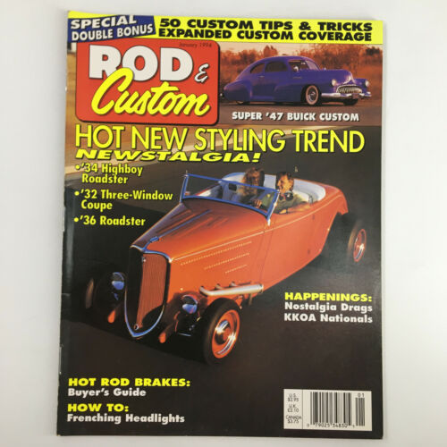 Rod & Custom Magazine January 1994 Ray Lark's Orange '33 Roadster No ...
