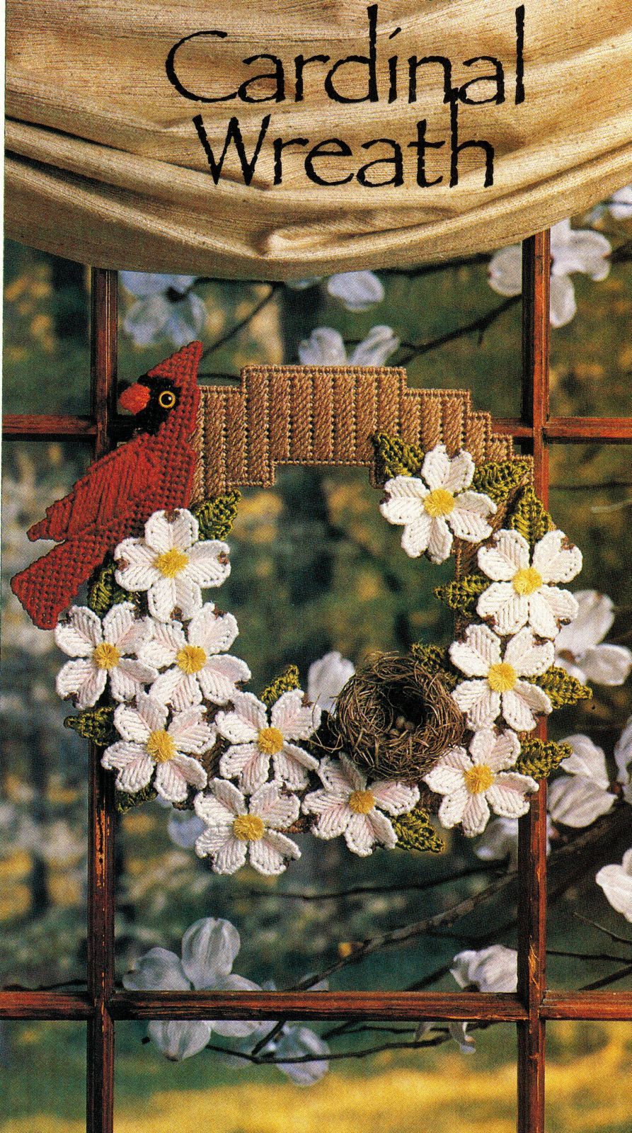 Plastic Canvas Cardinal Door Sign Clock and similar items